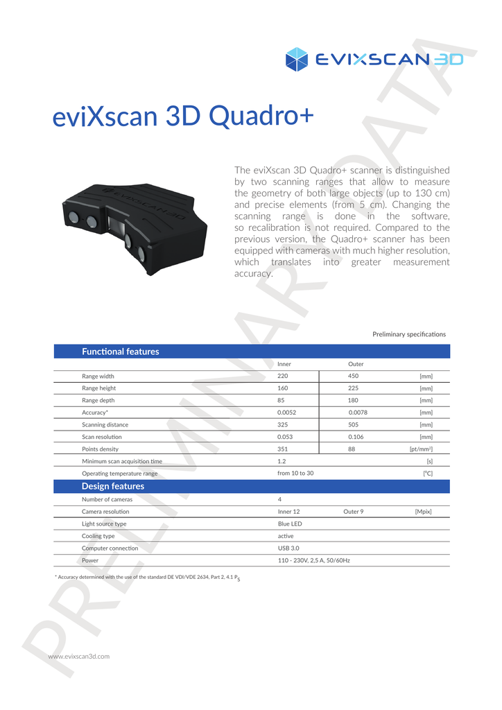 eviXscan 3D Quadro+ scanner | Thor-Metall